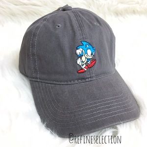 Sega | Accessories | Sonic The Hedgehog Embroidered Grey Dad Hat Cap ...